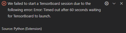 Failed to start Tensorboard session due to timeout error · Issue #17140 · microsoft/vscode ...