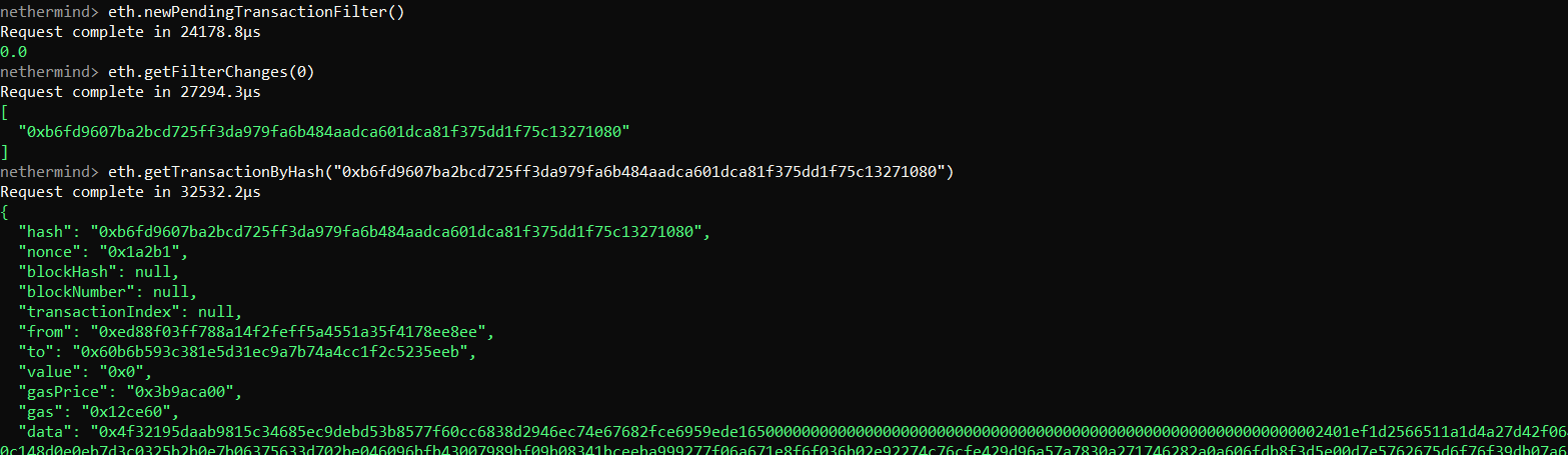 eth_getTransactionByHash returns null for all pending txs · Issue #1913 · NethermindEth ...