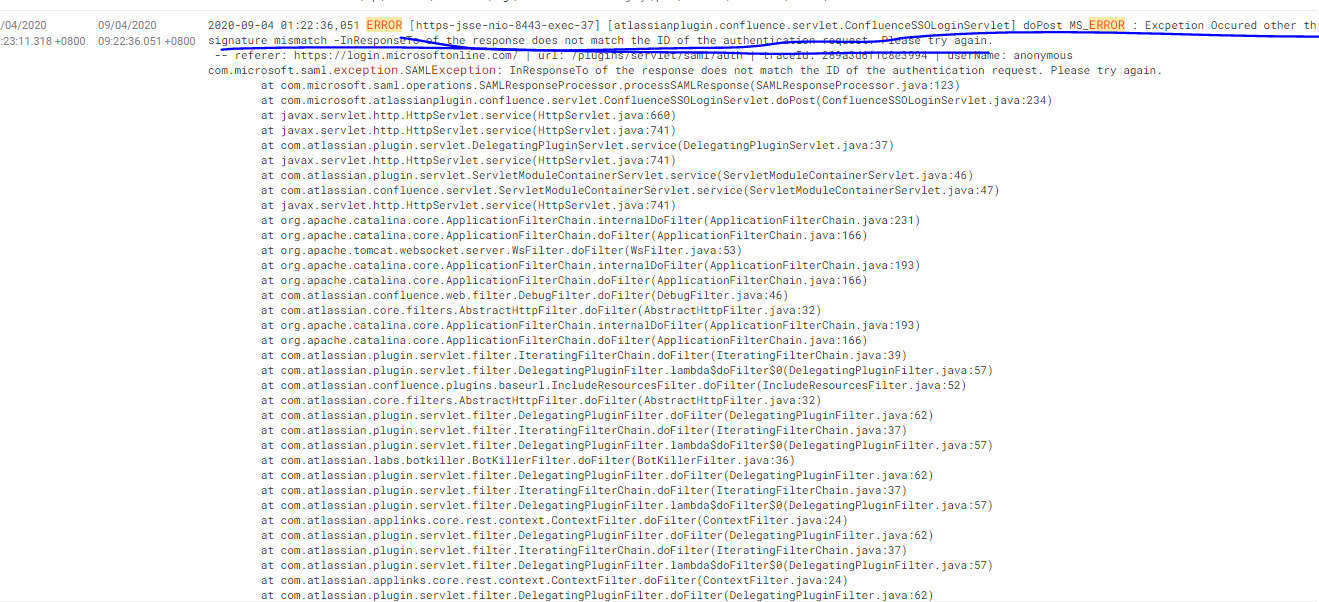 Pop up error in logs when I log in confluence with SSO · Issue #62074 ...