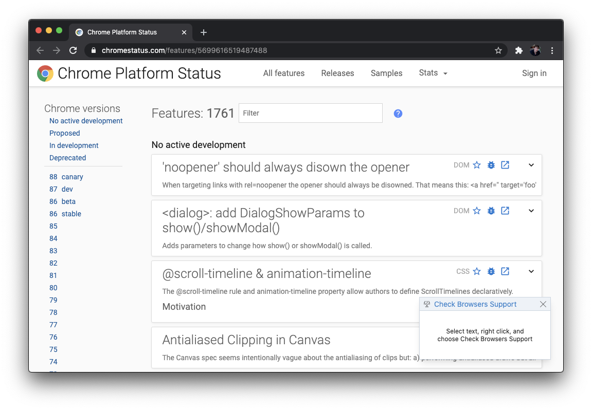 Existing /features/:id URLs don't work · Issue #1066 · GoogleChrome/chromium-dashboard · GitHub