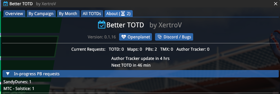 Bug: Some PB requests get stuck · Issue #1 · XertroV/tm-better-totd ...