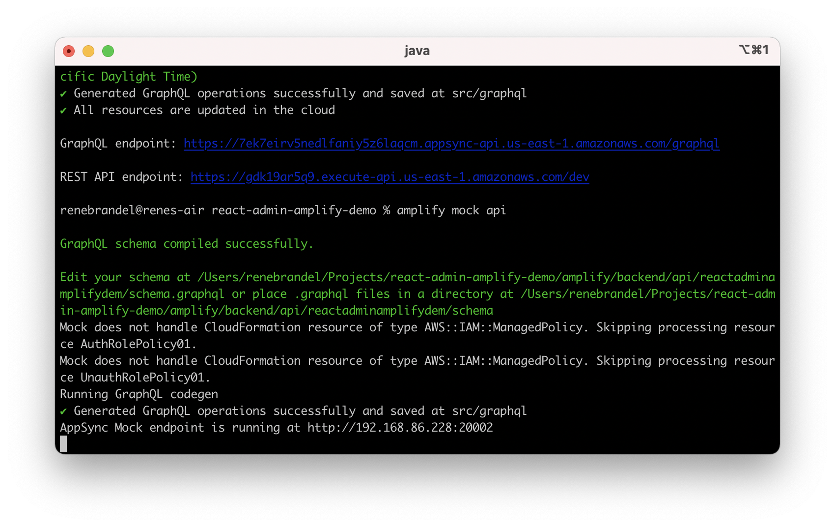 Amplify Mock Api Hangs After Graphql Schema Compiled Successfully On Apple M1 · Issue 6909