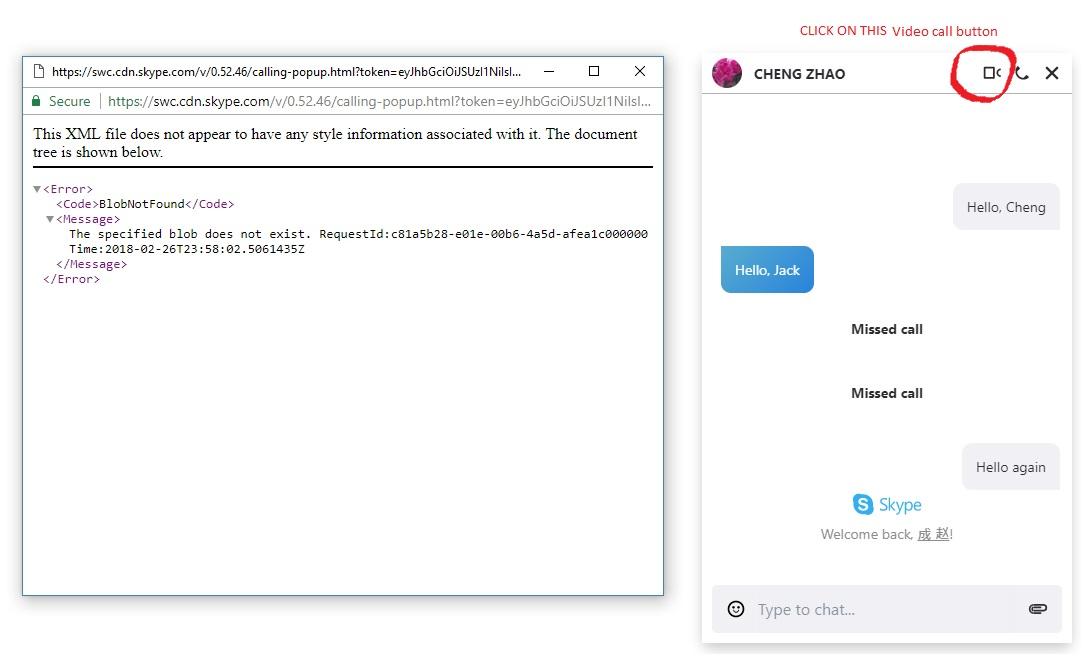 [skype Web Control] Bug Not Loading On Chrome And Firefox · Issue