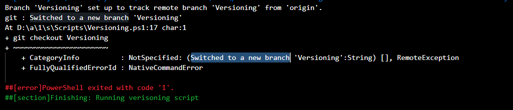 Powershell `failOnStderr: false` not working · Issue #306 · microsoft/azure-pipelines-yaml · GitHub