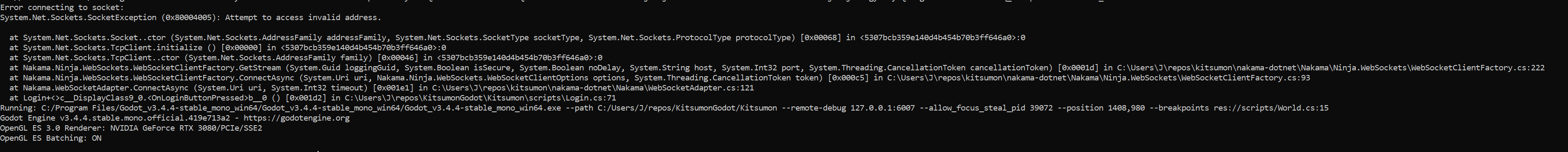 TcpClient does not work properly on GoDot v3.4.4 Mono · Issue #106 · heroiclabs/nakama-dotnet ...