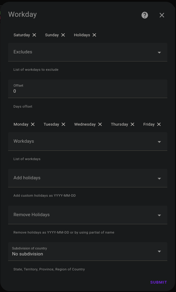 Workday sensor Installation is not working · Issue #93508 · home-assistant/core · GitHub