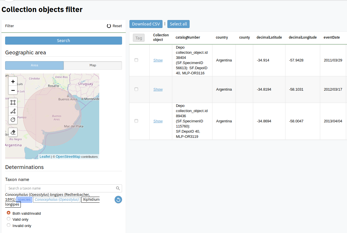Task - Collection objects filter - Area/Map search · Issue #1176 · SpeciesFileGroup/taxonworks ...