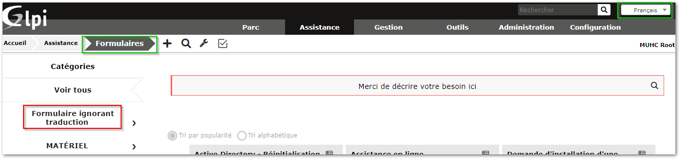 Missing translation for From Categories · Issue #1559 · pluginsGLPI/formcreator · GitHub
