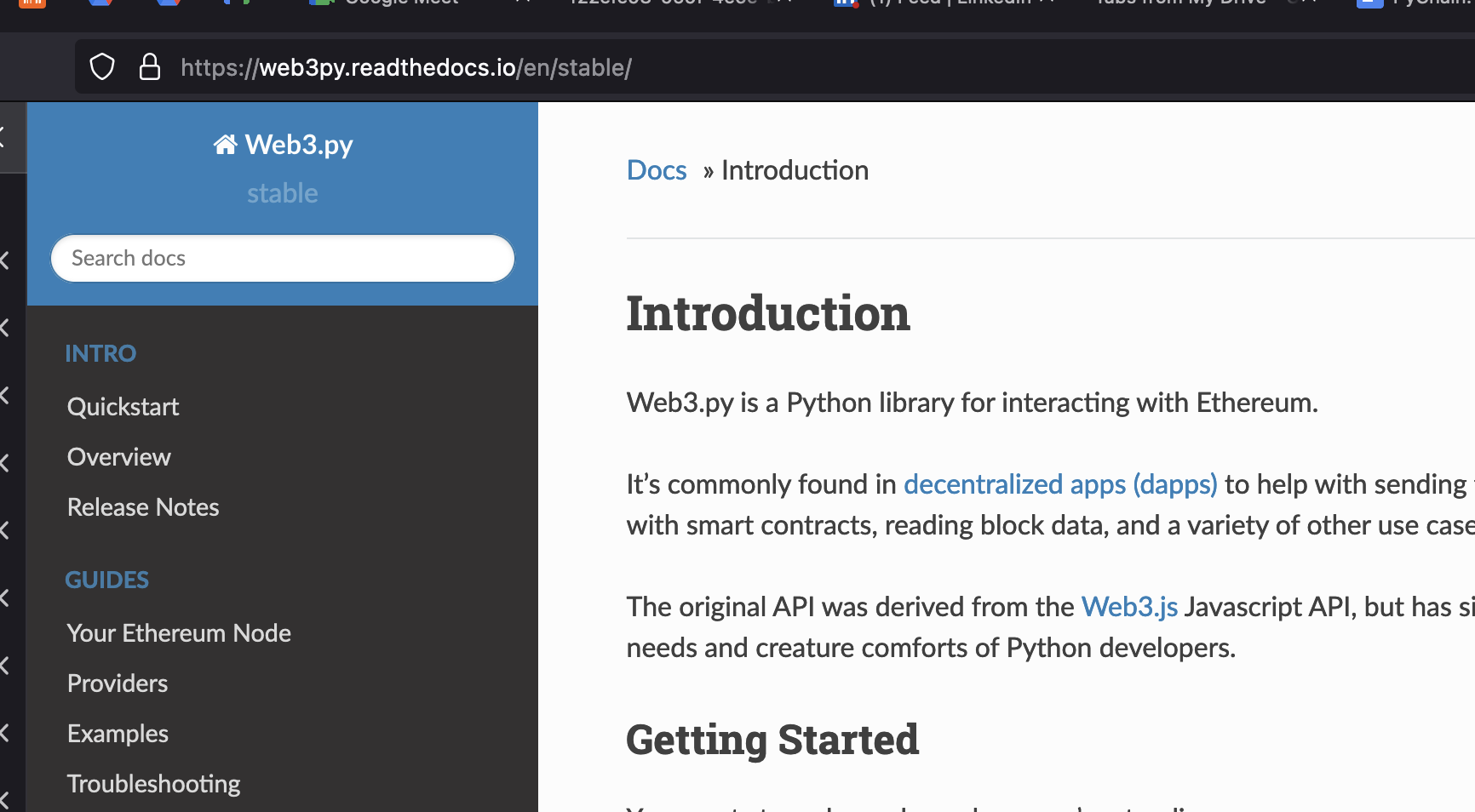 Rebuild docs stable stable branch for PyChain 2022 banner · Issue #2676 · ethereum/web3.py · GitHub