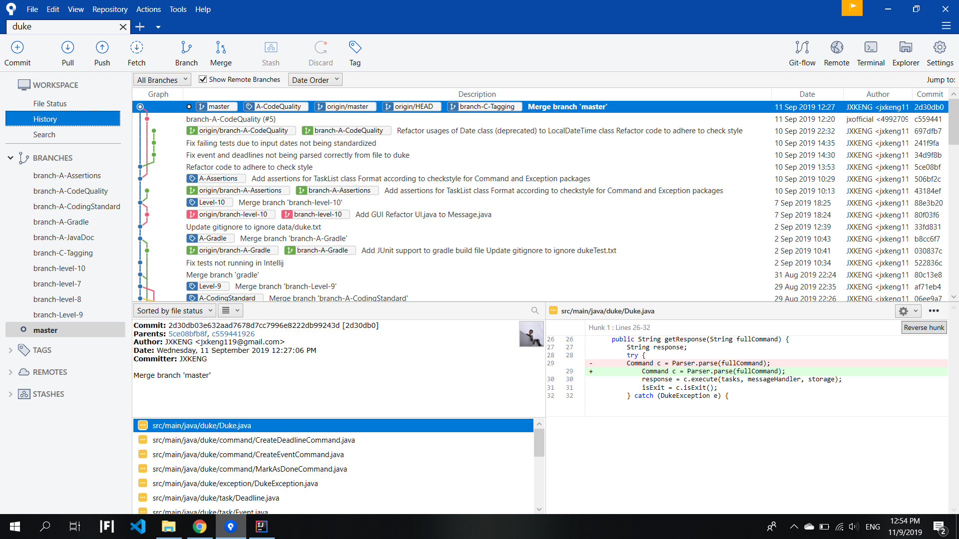 Process Finished With Exit Code 1 Issue 60 Nus cs2103 AY1920S1