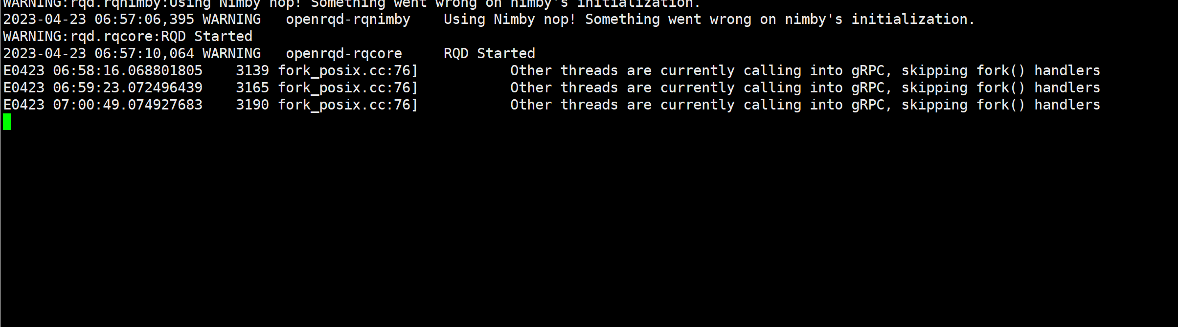 After Rqd Modifies The Configuration File Allowgpu To Be True Rqd Cant Receive The Task