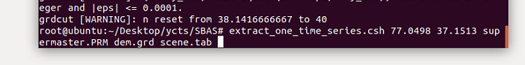 Use a extract_one_time_series.csh script to extract the time series ...