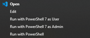 Add "Run with PowerShell 7" to the context menu of PS1 scripts. · GitHub