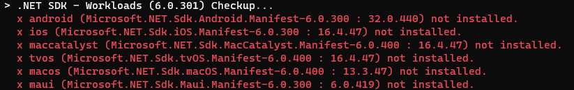 Visual Studio 2022 not installing MAUI properly, cannot find MAUI workload, project unloaded ...
