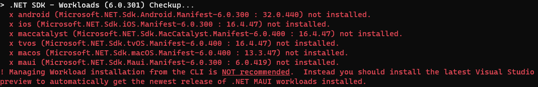 Visual Studio 2022 not installing MAUI properly, cannot find MAUI workload, project unloaded ...
