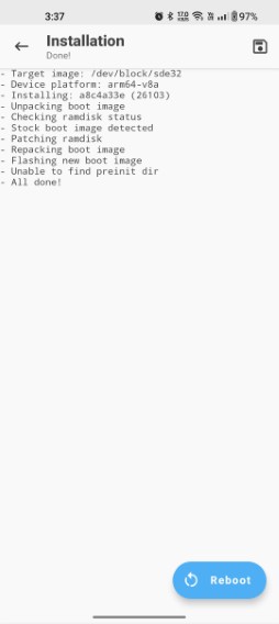 OnePlus 11 5G 13.1, direct install "Unable to find preinit dir", patching boot.img fails "Unable ...