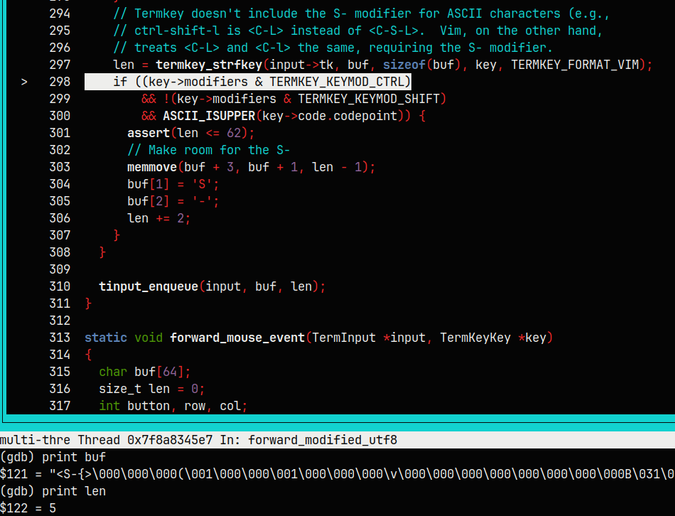 getchar() returns garbage for certain characters in xterm · Issue #21399 · neovim/neovim · GitHub