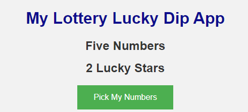 GitHub - setter43/MyLuckyDipLottoryNumberPicker: My Lucky Dip Lottory ...