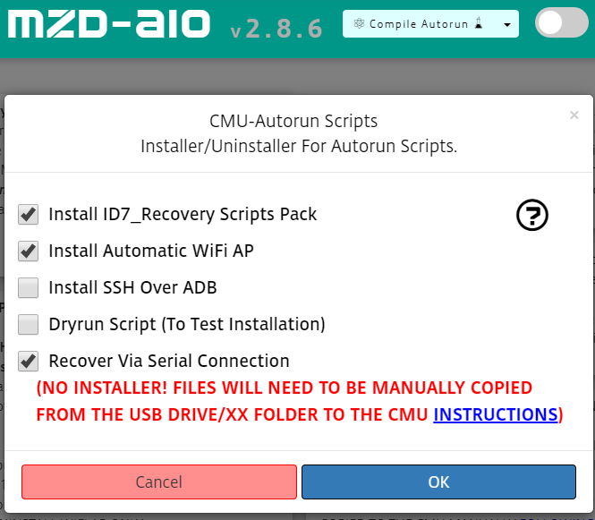 AIO Tweaks crashes when compiling Autorun & Recovery with WiFi-AP ...