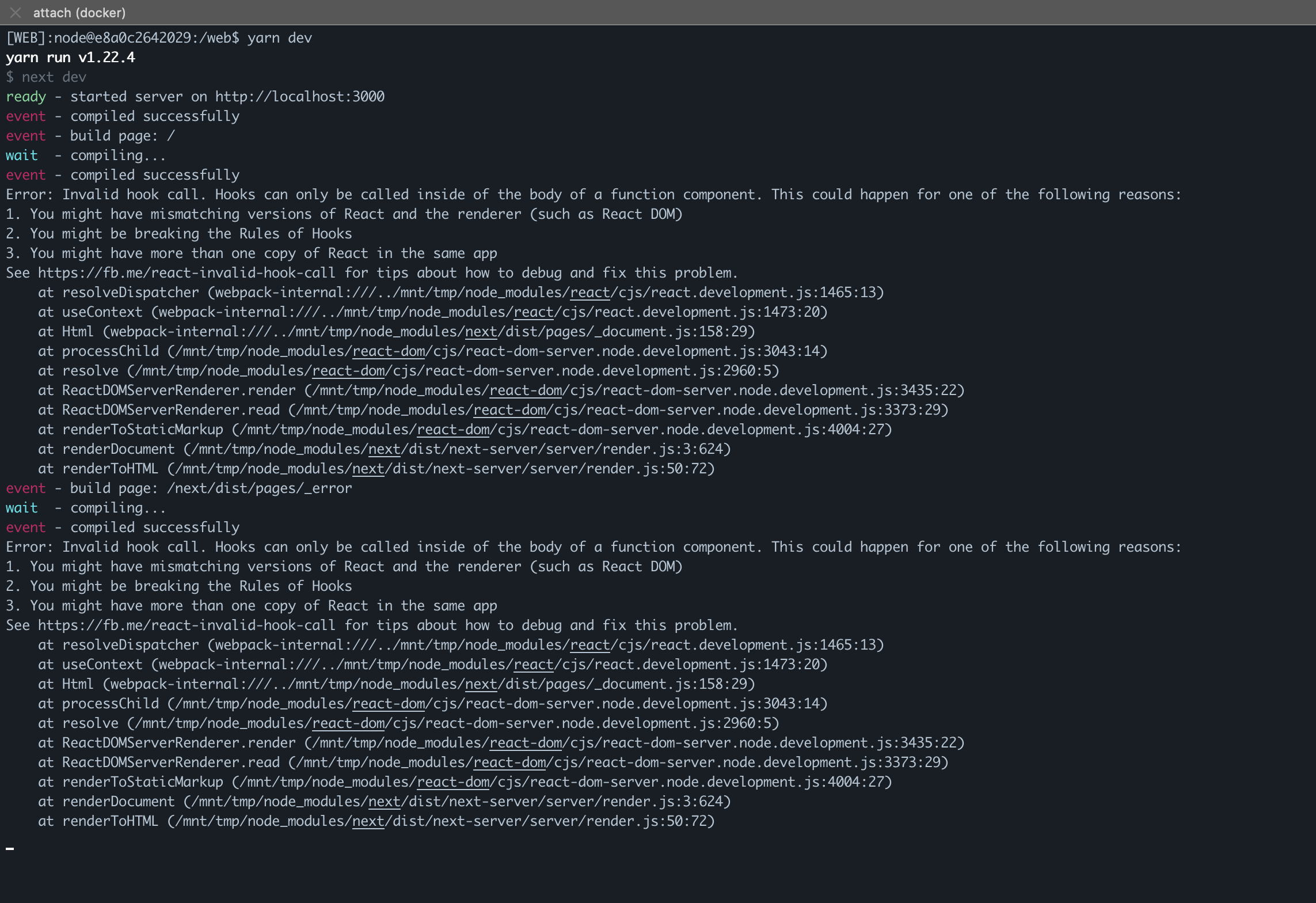 Invalid hook when upgrading from 9.4.4 to 9.5.0 · Issue #16657 · vercel/next.js · GitHub
