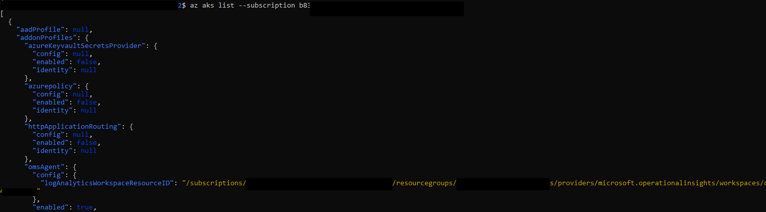 az aks lists fails for some subscriptions where 'ContainerServiceClientConfiguration' object has ...