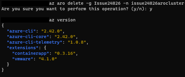 Not Able To Delete Aro Resource Group And Cluster · Issue 24826