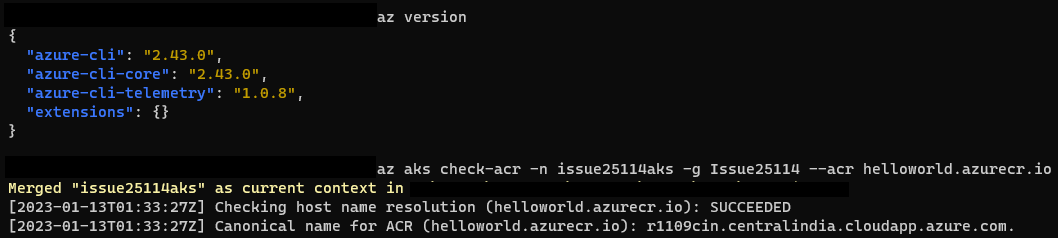 Error Az Aks Check Acr · Issue 25114 · Azure Azure Cli · Github