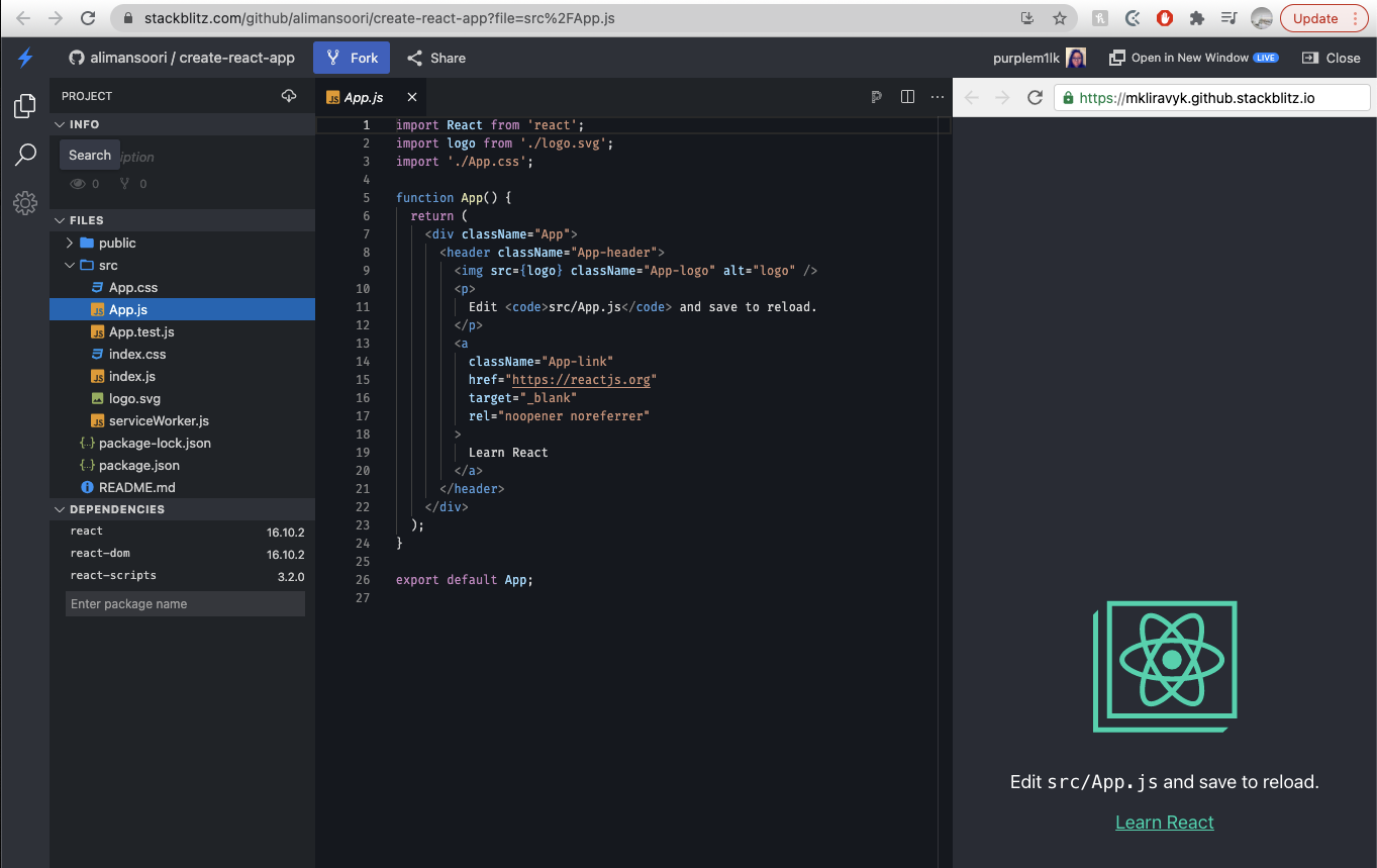 Import From Github Doesnt Work With Latest Version Create React App