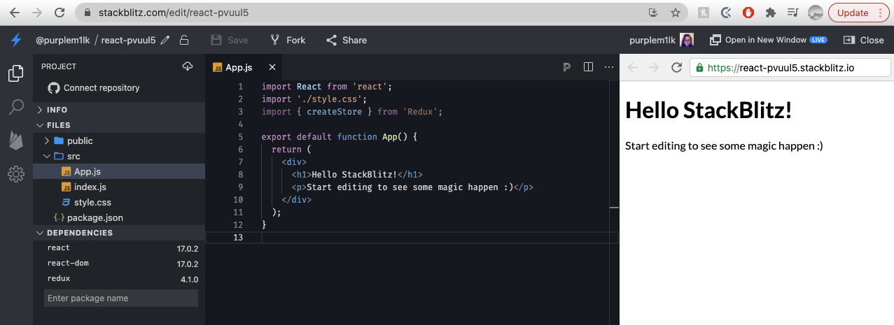 stackblitz Can't find package …what exactly stackblitz trying to do when pkg name is capitalized ...