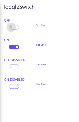 [UWP][ToggleSwitch] Button indicator is not visible when toggling ...