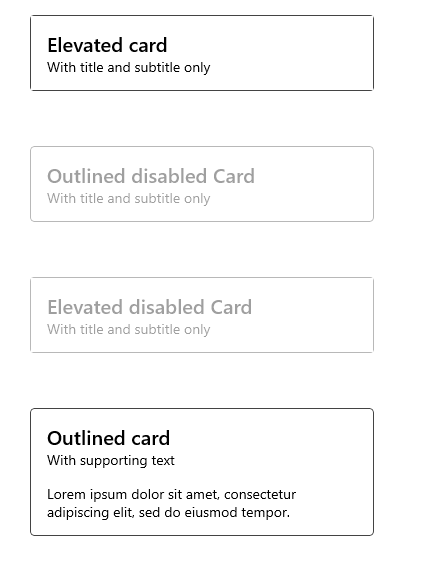 [WASM][Cards] Elevated cards do not have a border · Issue #194 ...