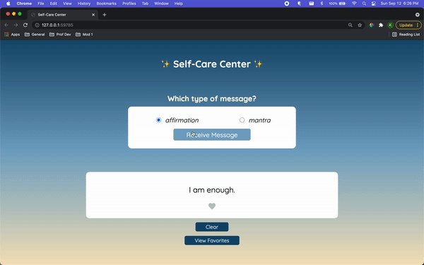 GitHub - kbergsund/self-care-center