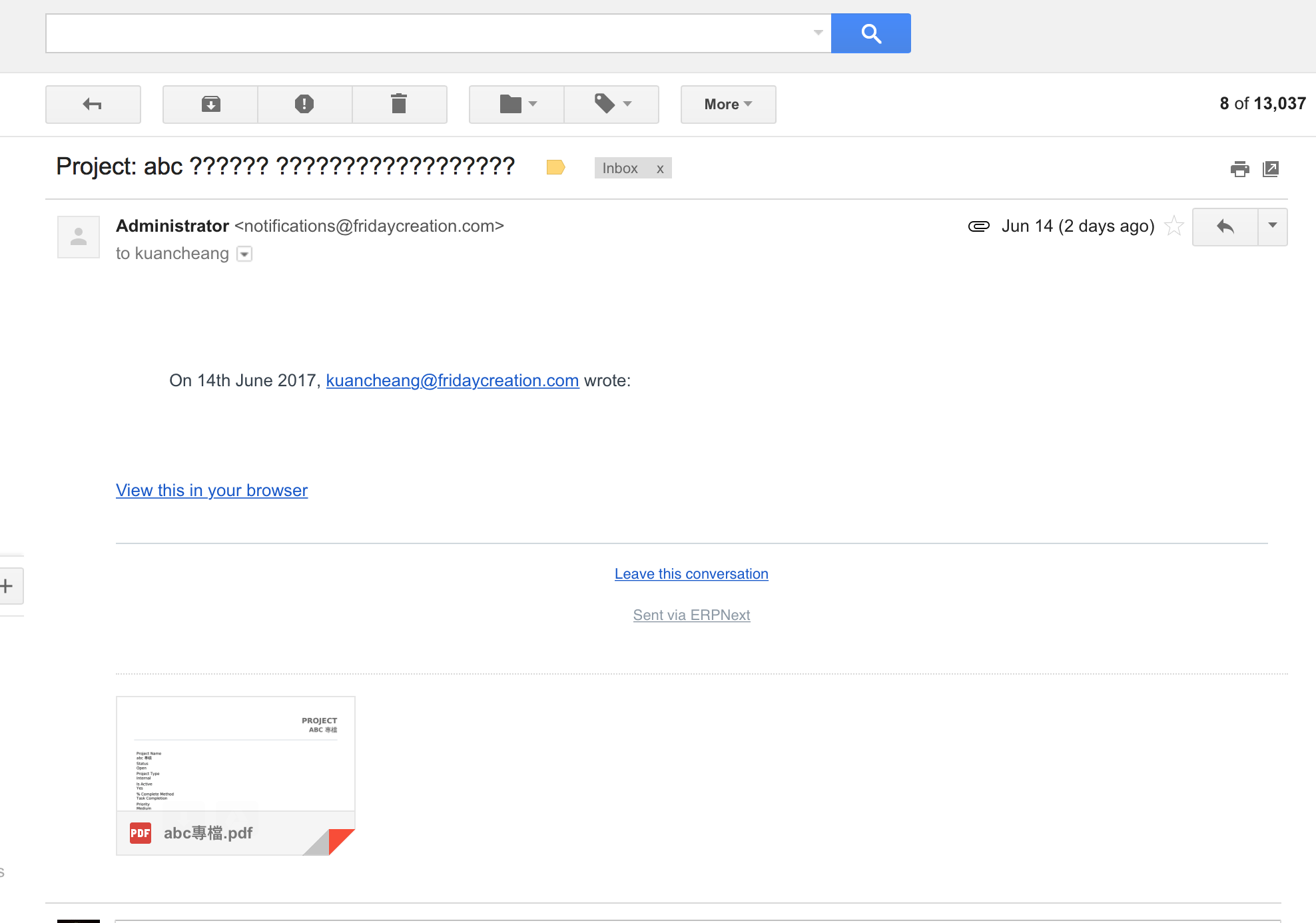 Incorrect display attachment name and email subject with unicode ...