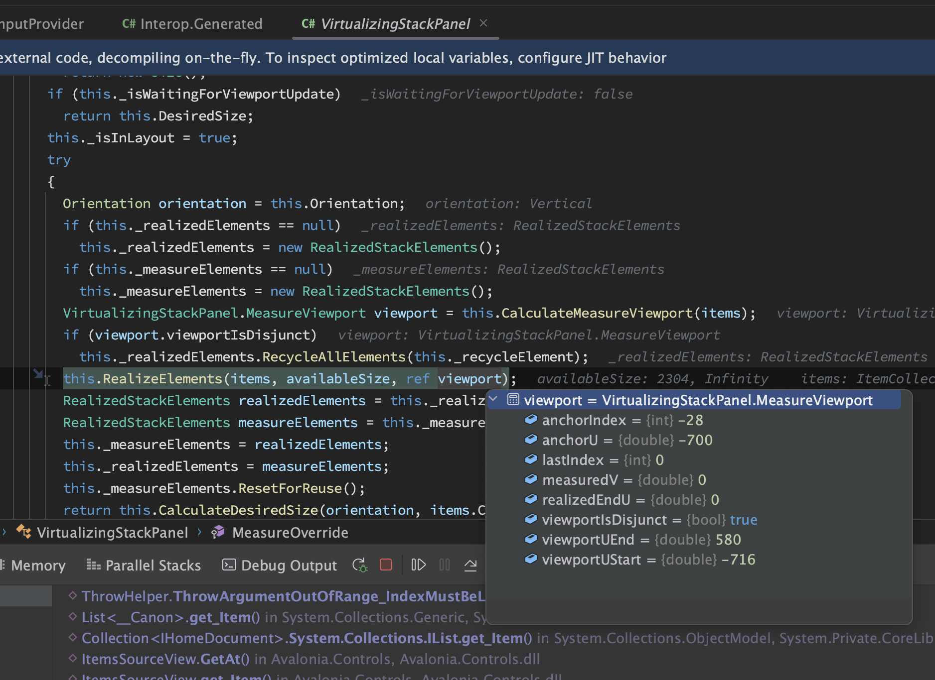 Virtualizing IndexMushBeLessException · Issue #11272 · AvaloniaUI/Avalonia · GitHub