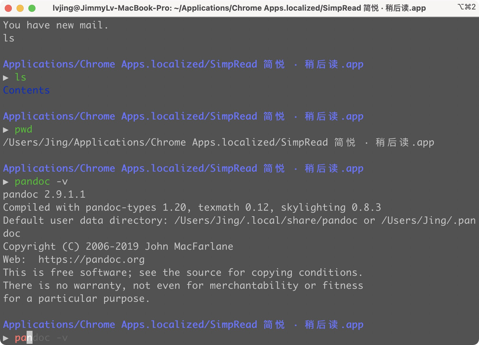 epub 导出失败，本地已安装 pandoc · Issue #1416 · Kenshin/simpread · GitHub