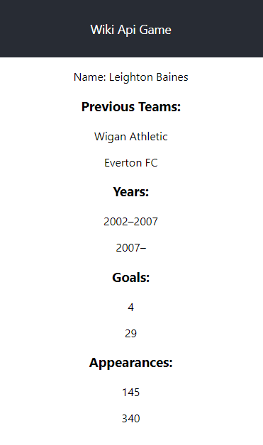 GitHub - nouriach/wiki-api-game: A football trivia game built in React and using the Wikipedia API