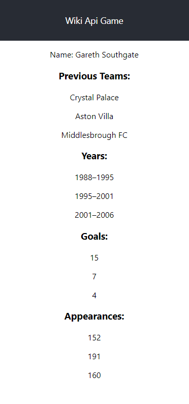 GitHub - nouriach/wiki-api-game: A football trivia game built in React and using the Wikipedia API