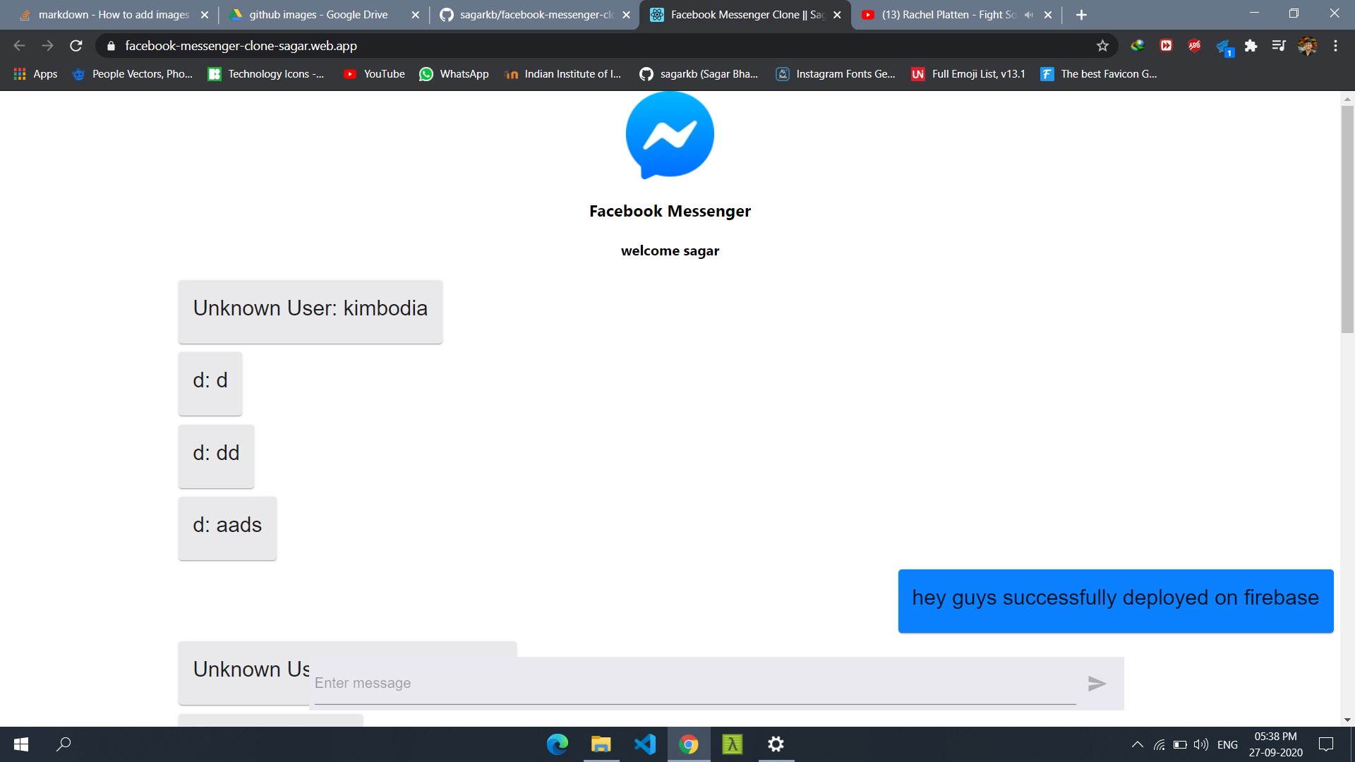 Github Sagarkbfacebook Messenger Clone Simple Facebook Messenger Clone Using Reactjs And