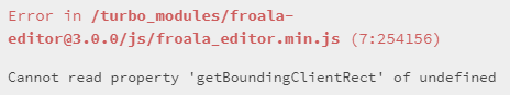 "this[0] is undefined" or "Cannot read property 'getBoundingClientRect' of undefined" in chrome ...