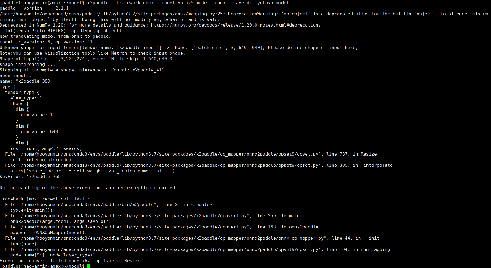 yolov5是否支持转换为paddle · Issue #640 · PaddlePaddle/X2Paddle · GitHub