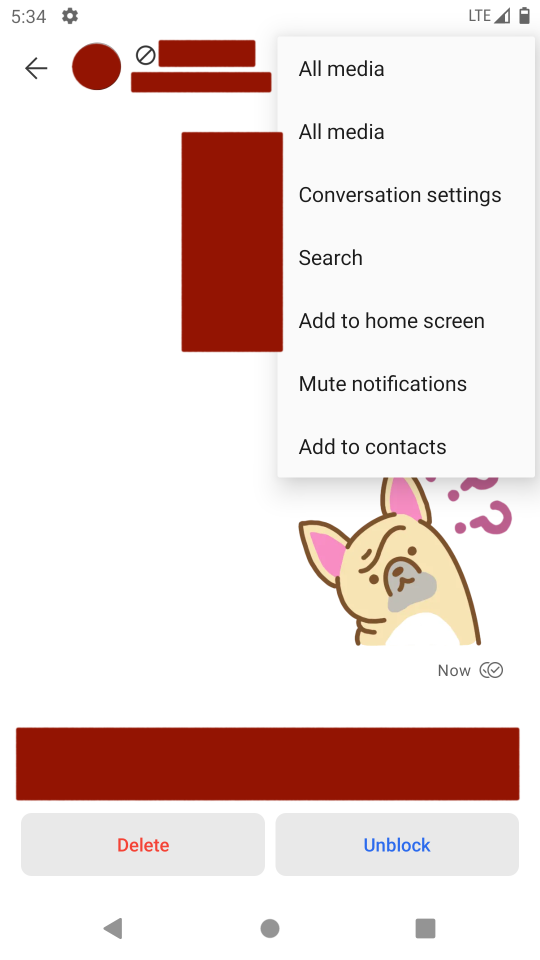 "All media" displayed twice in conversation menu when recipient is blocked · Issue #11938 ...