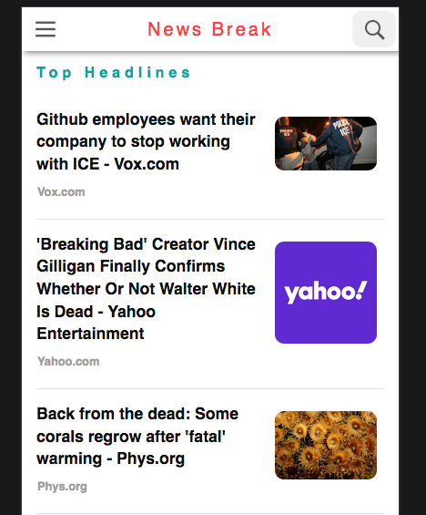 GitHub - JDHofmann/news-break