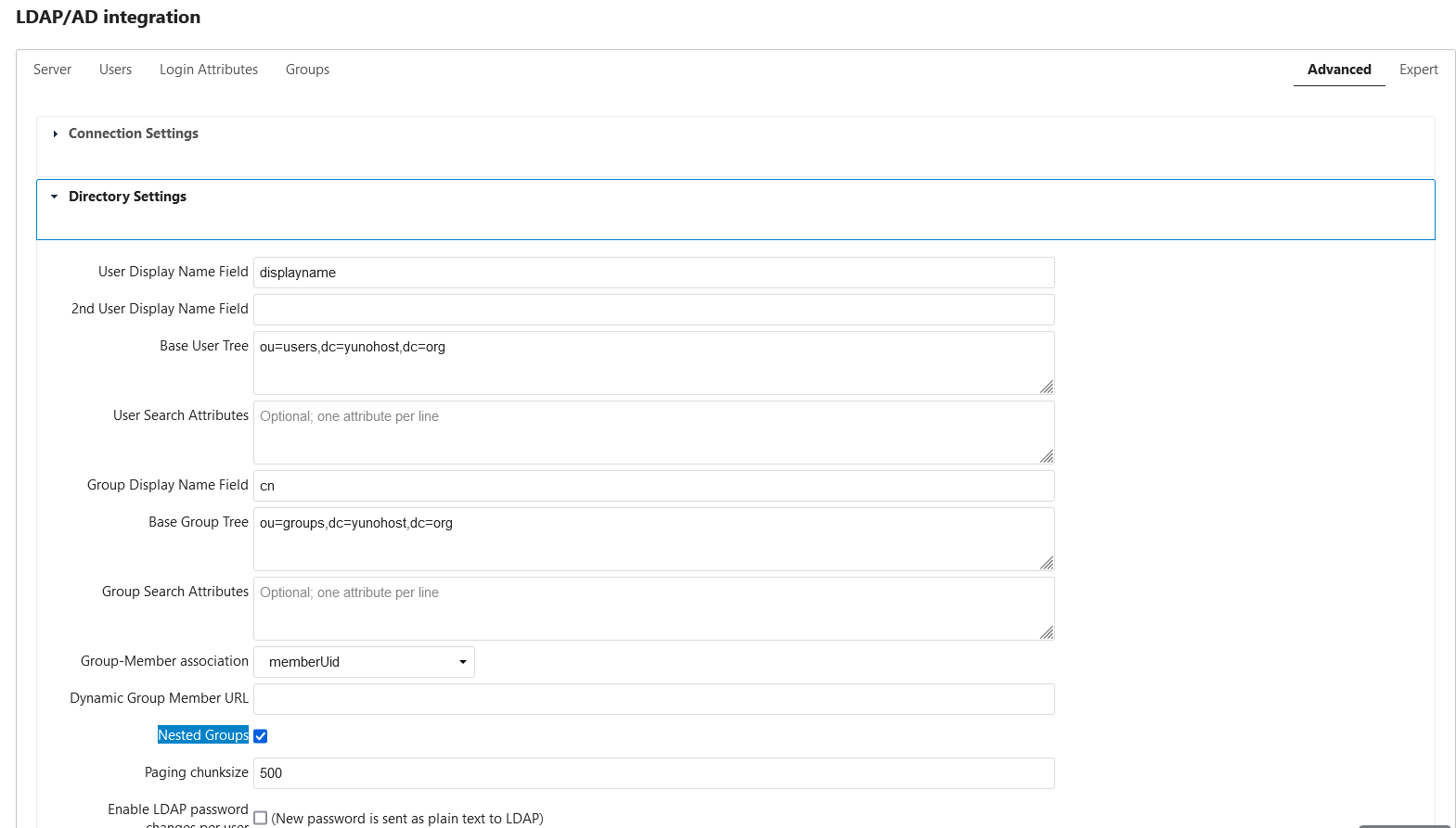 LDAP: Nested Groups should be active by default · Issue #529 · YunoHost-Apps/nextcloud_ynh · GitHub
