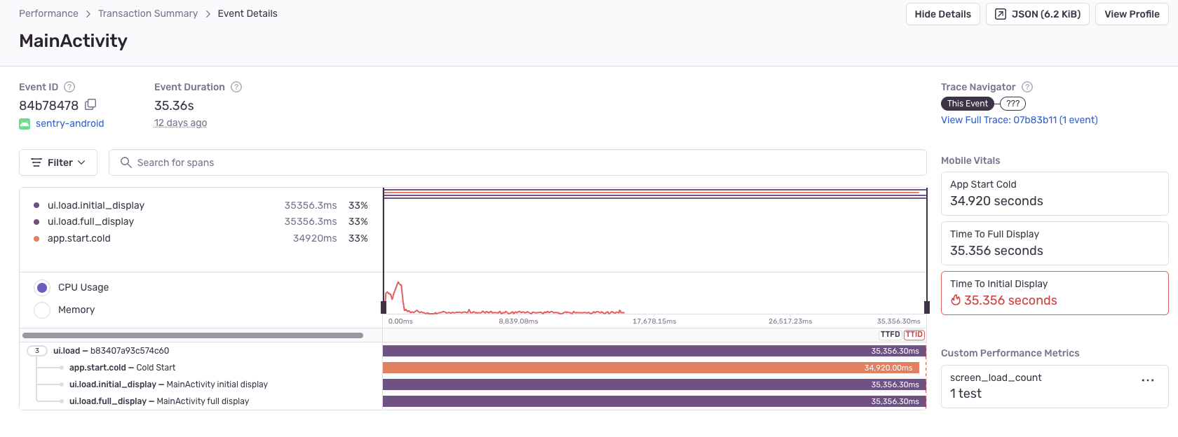 Warm startup time is getting recorded in cold startup · Issue #2797 · getsentry/sentry-java · GitHub