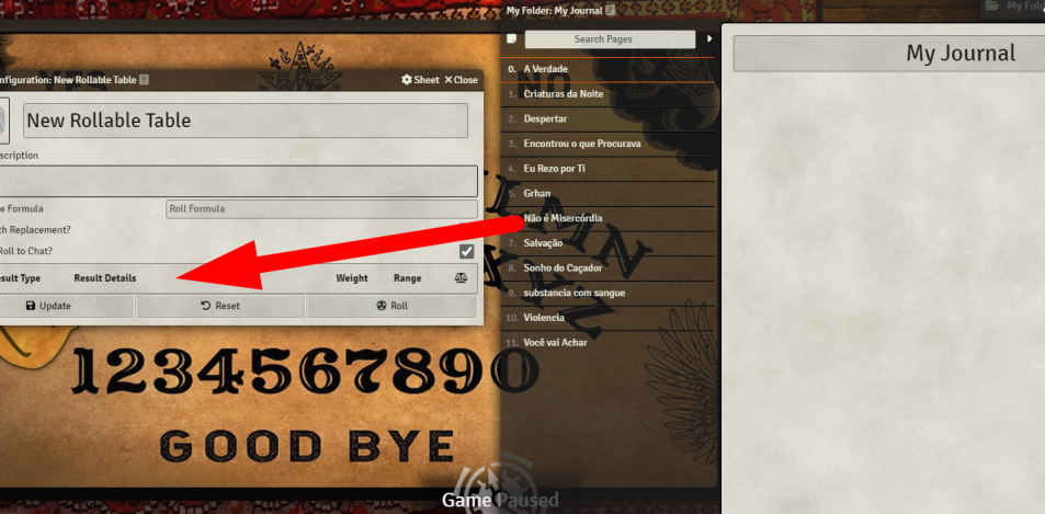 Allow to Drag a Journal Page to a Table · Issue #9088 · foundryvtt/foundryvtt · GitHub