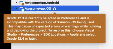 Incompatibility with Xcode 12.3? · Issue #70 · xamarin/get-started · GitHub