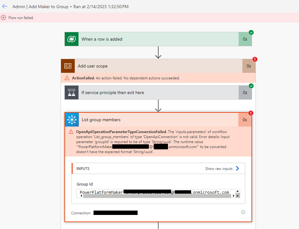 [CoE Starter Kit - BUG] Add Maker to Group · Issue #4805 · microsoft/coe-starter-kit · GitHub