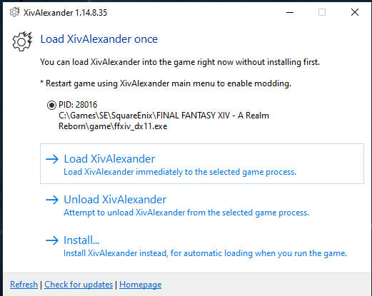 Loading Alexander into game simply opens the loading window again ...