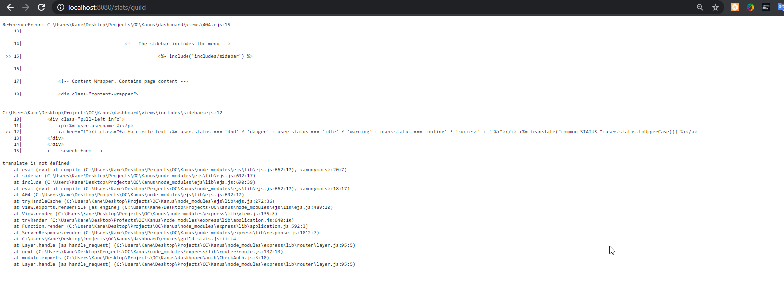 Stats page not working · Issue #441 · Androz2091/AtlantaBot · GitHub