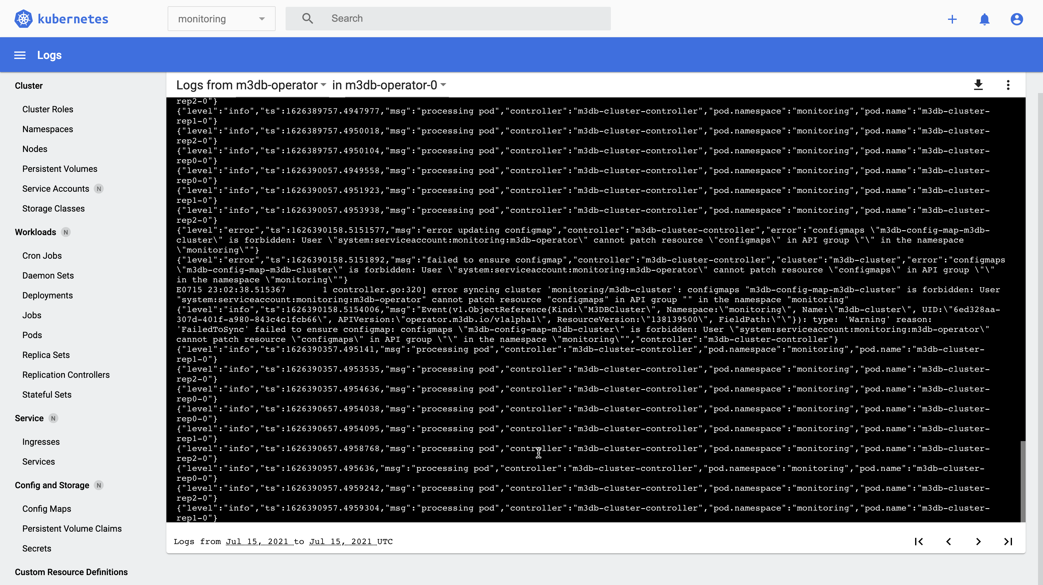 Missing "patch" permission for ClusterRole · Issue #296 · m3db/m3db-operator · GitHub